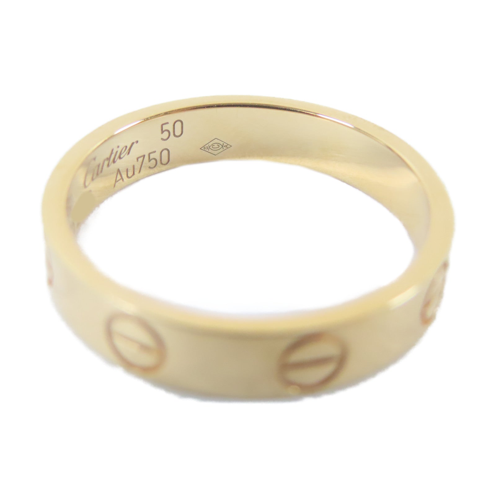 CARTIER 18K玫瑰金Mini Love Ring戒指Cartier#50/US#5 – Brand Off Hong Kong Online Store