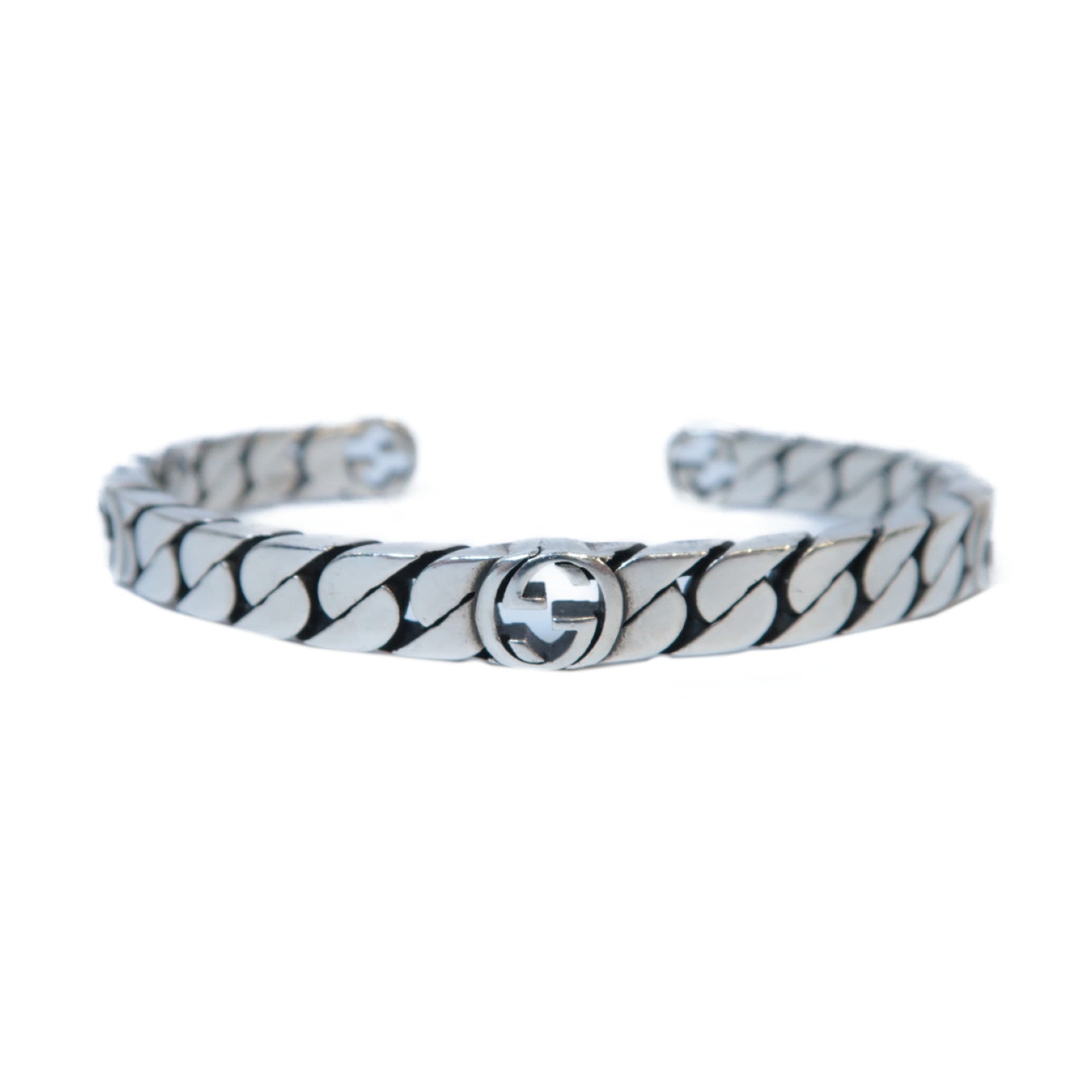 GUCCI 925純銀INTERLOCKING G Bracelet手鐲銀色 – Brand Off Hong Kong Online Store