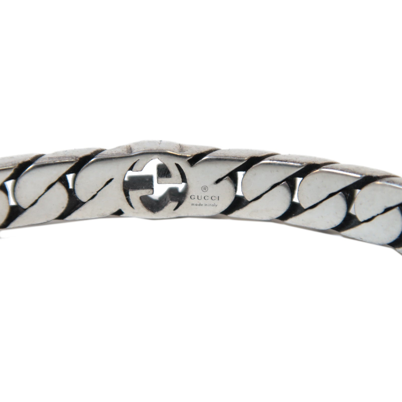 GUCCI 925純銀INTERLOCKING G Bracelet手鐲銀色 – Brand Off Hong Kong Online Store