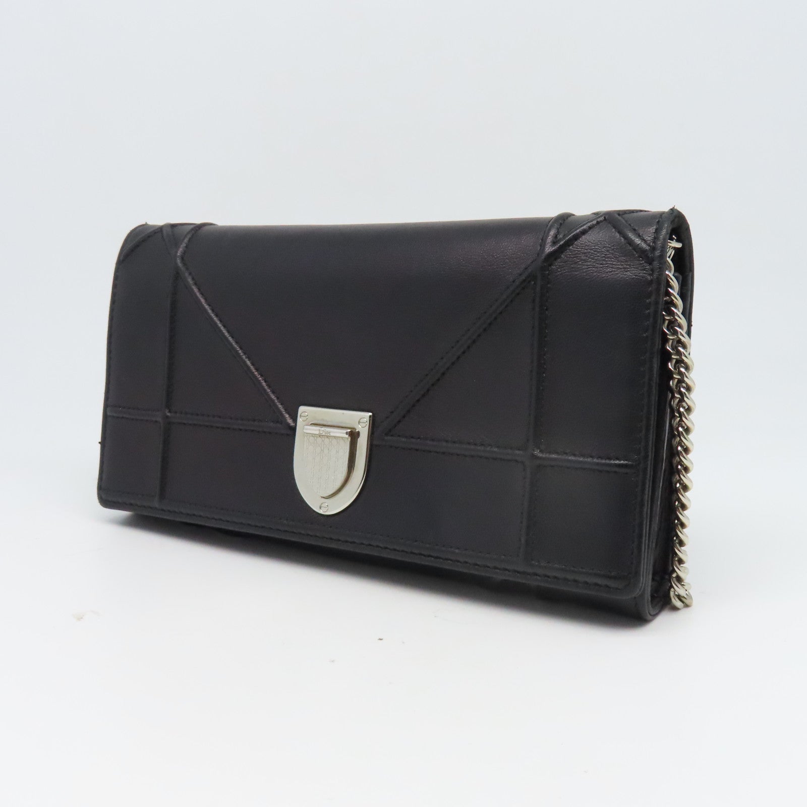 Dior 皮革Chain Wallet銀扣鏈帶肩背袋黑色 – Brand Off Hong Kong Online Store