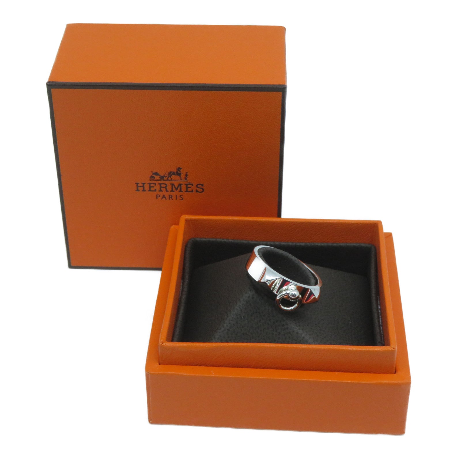 HERMES 925純銀Bague Collier de Chien戒指US#7.5銀色 – Brand Off Hong Kong Online Store