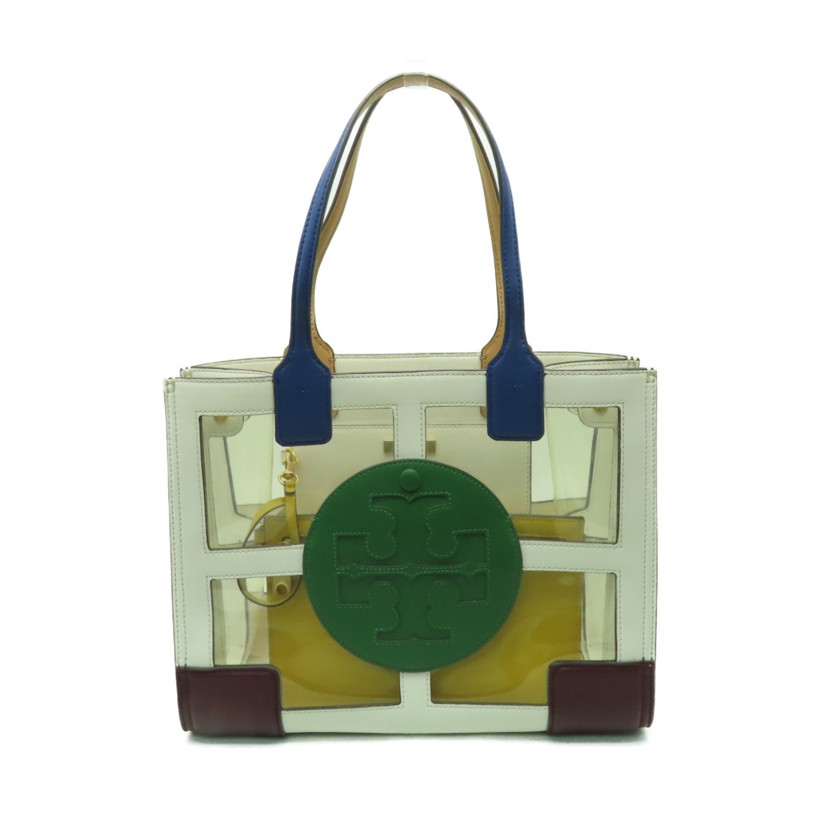 Tory Burch PVC/牛皮皮革Handbag金扣手挽袋白色/綠色/藍色 – Brand Off Hong Kong Online Store