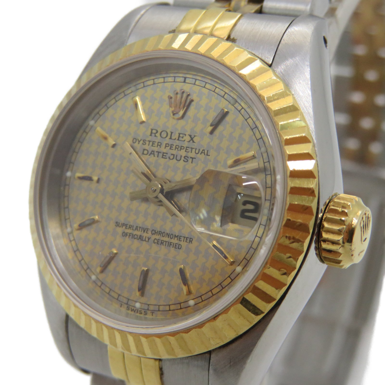 ROLEX [Sharp Discount] Datejust 18K Gold/Stainless Steel Watch Automat ...