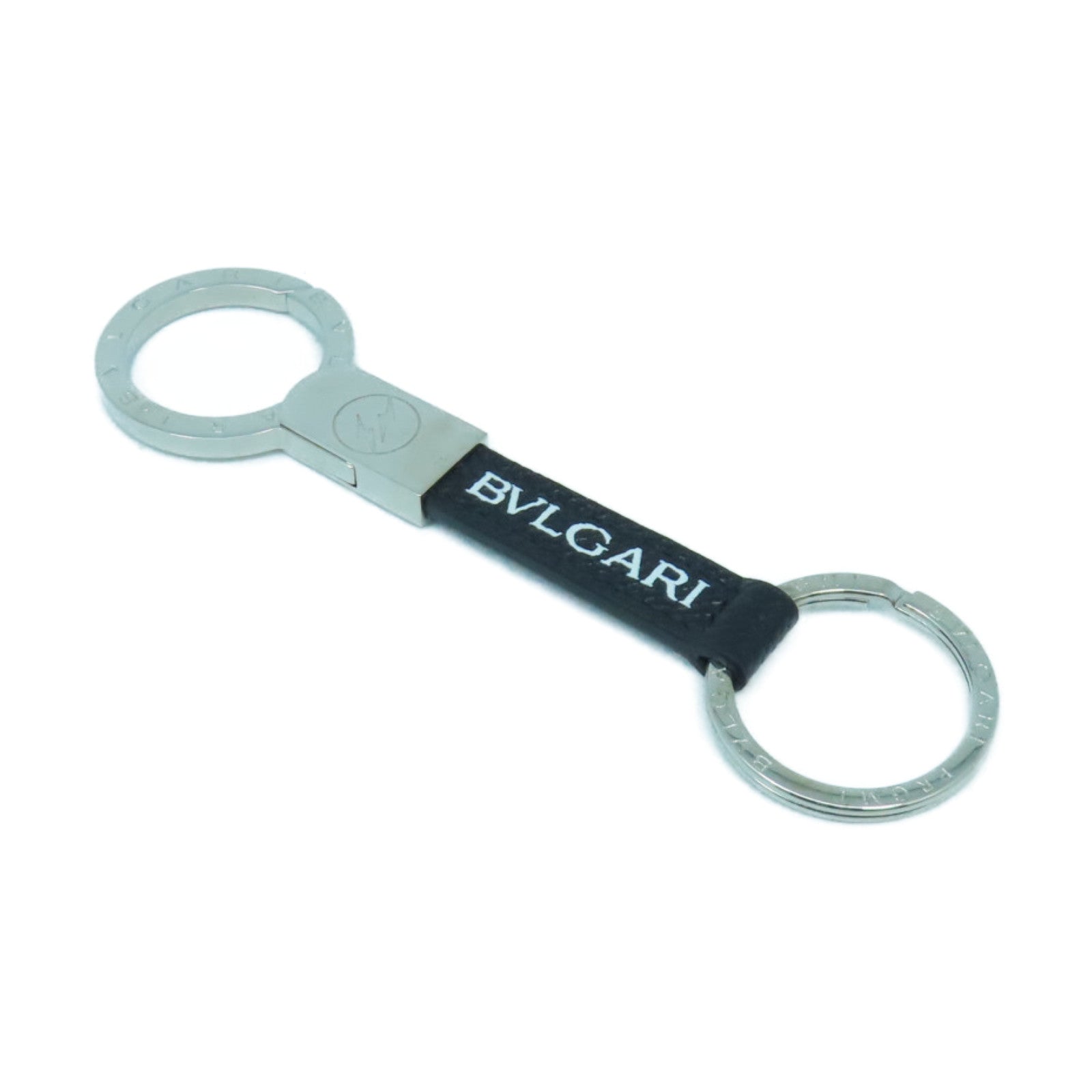 BVLGARI 皮革/金屬BB Fragment Keychain Strap鎖匙扣黑色/銀色 – Brand Off Hong Kong ...