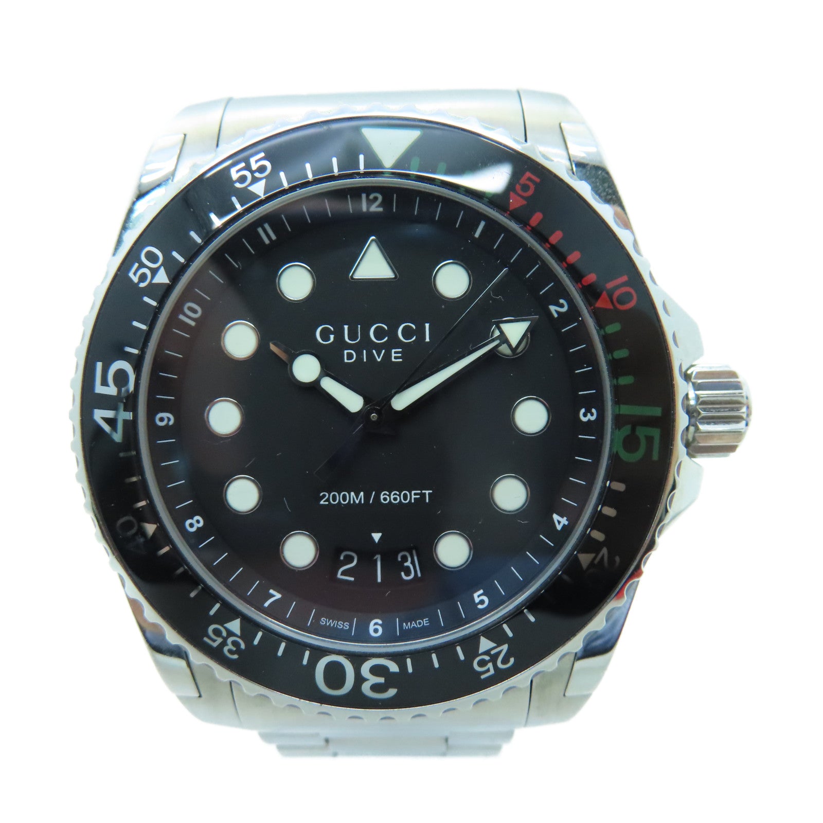 GUCCI Dive XL不鏽鋼手錶自動機芯黑色 – Brand Off Hong Kong Online Store