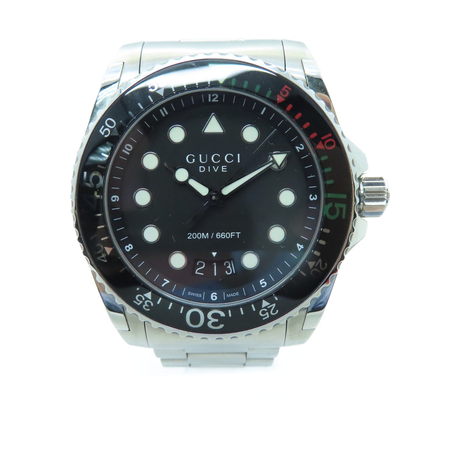 GUCCI Dive XL不鏽鋼手錶自動機芯黑色 – Brand Off Hong Kong Online Store