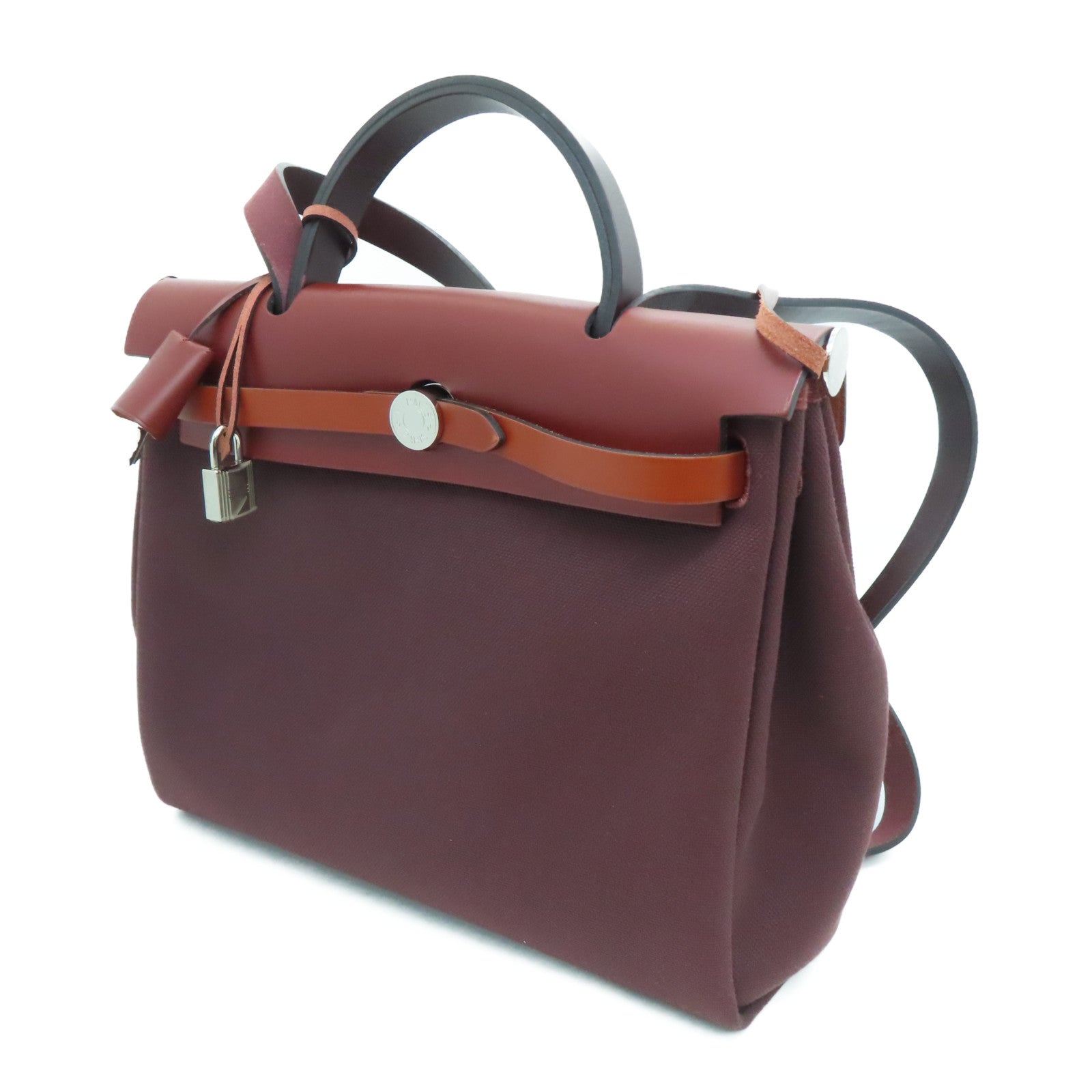 HERMES 帆布Herbag PM銀扣手挽肩背兩用袋Rouge H/Rouge Sellie – Brand Off Hong Kong ...