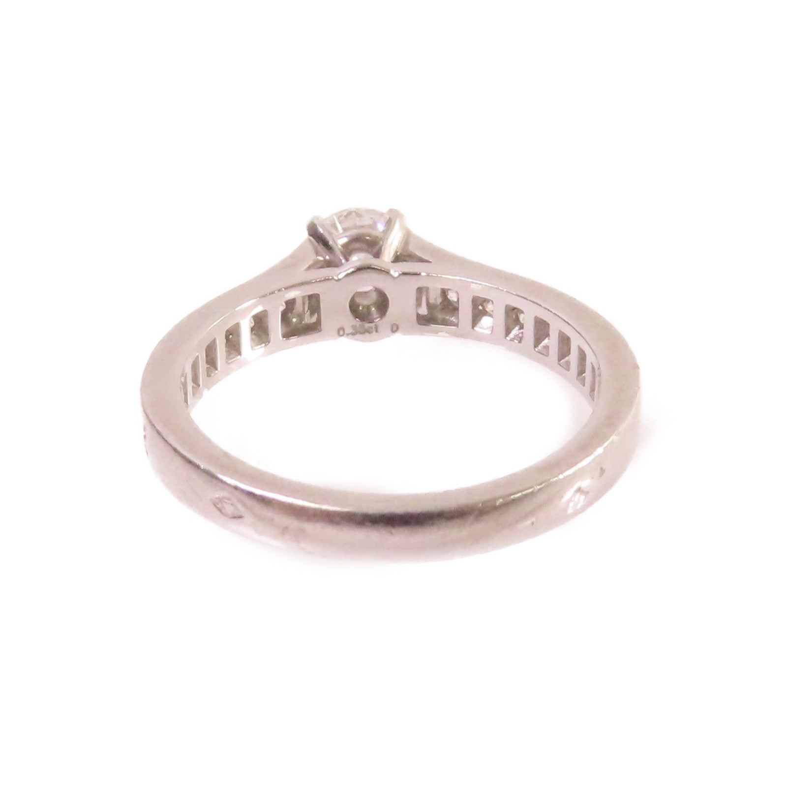 CARTIER PT950鉑金/0.35ct鑽石1985Solitaire Engagement Diamond Ring戒指#47/US# – Brand Off Hong Kong ...