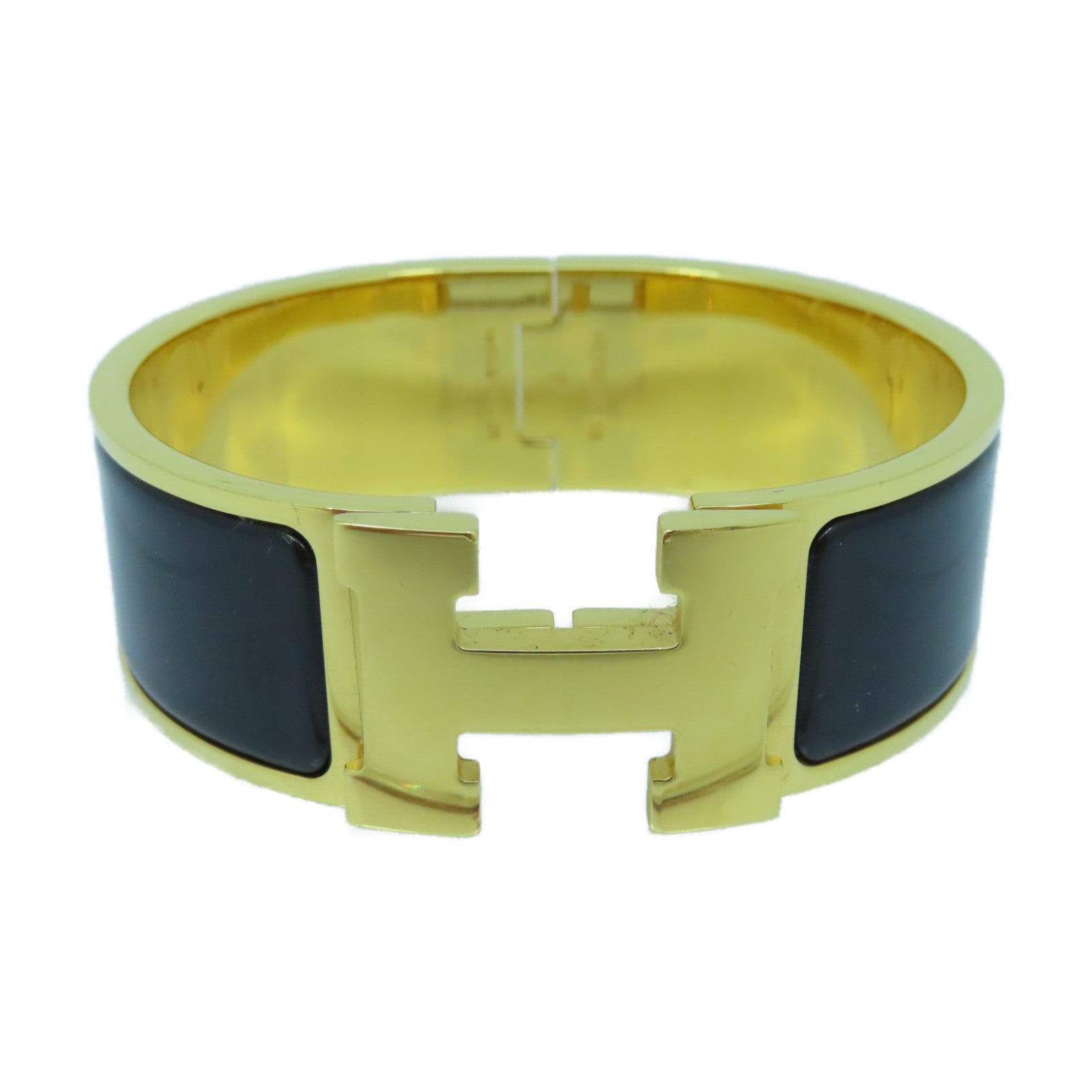 HERMES 琺瑯/金屬H Bangle手鐲黑色 – Brand Off Hong Kong Online Store