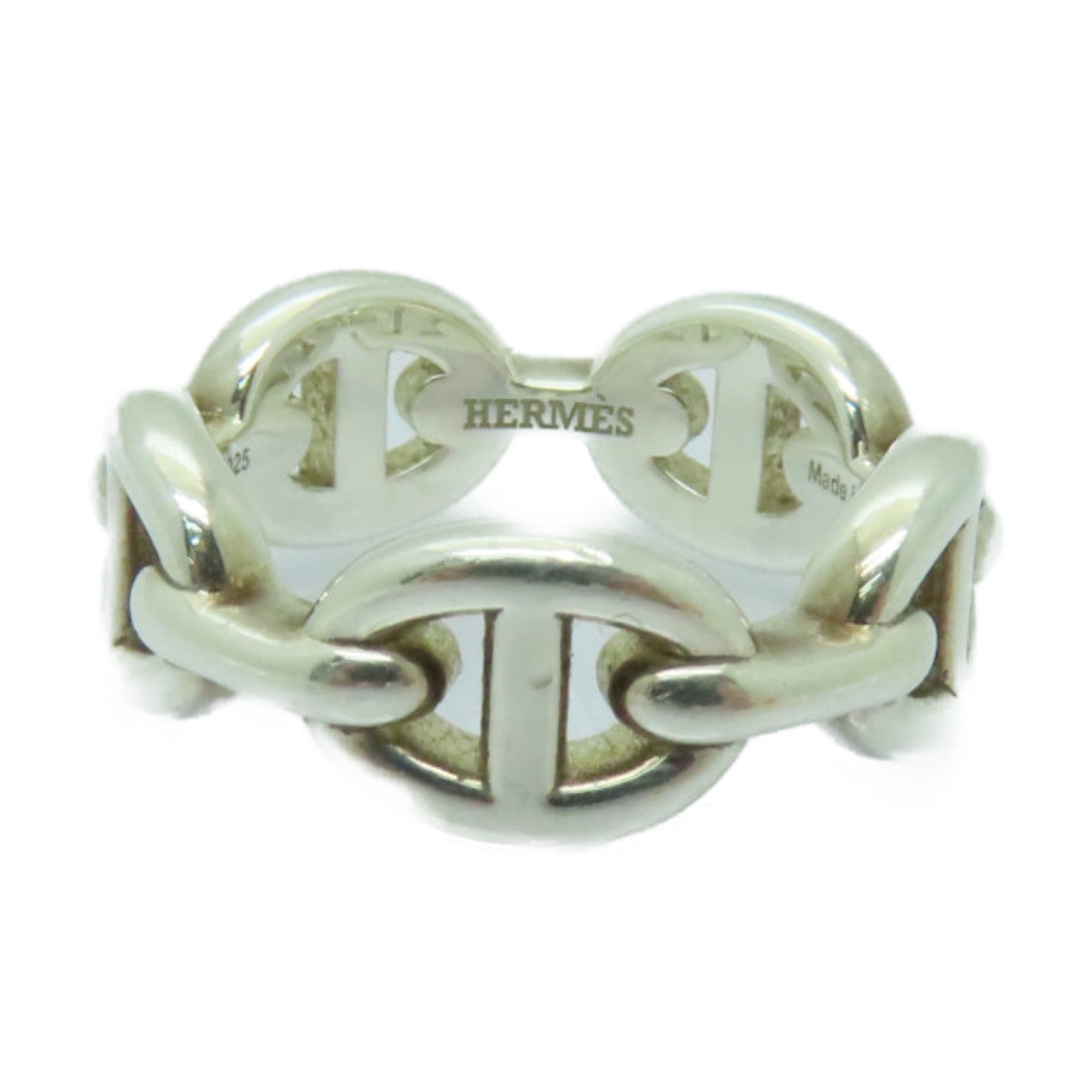 HERMES 925純銀Chaine d'ancre Enchainee Ring戒指#50 – Brand Off Hong Kong Online Store