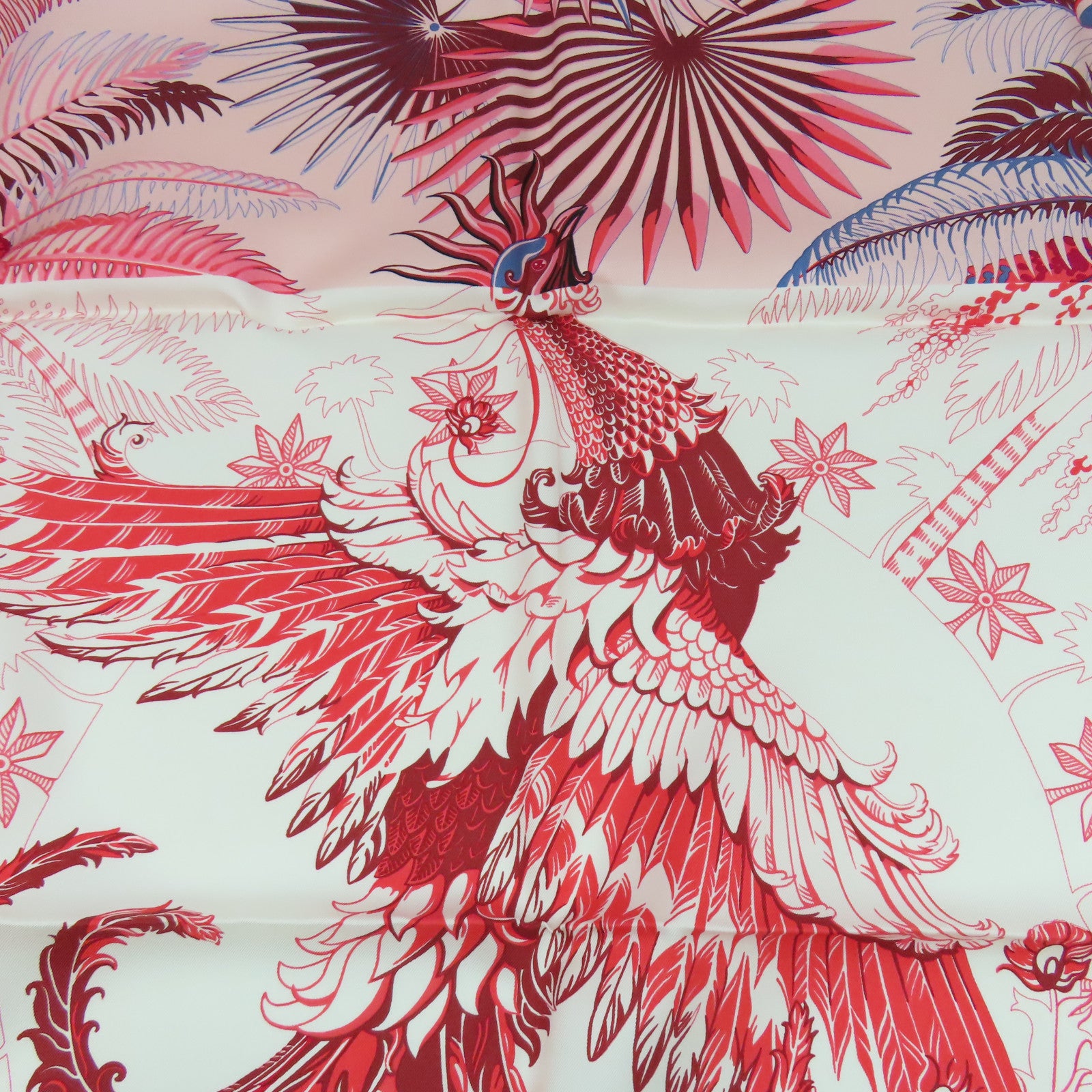 HERMES 絲質Scarf 90X90絲巾粉紅色/藍色 – Brand Off Hong Kong Online Store
