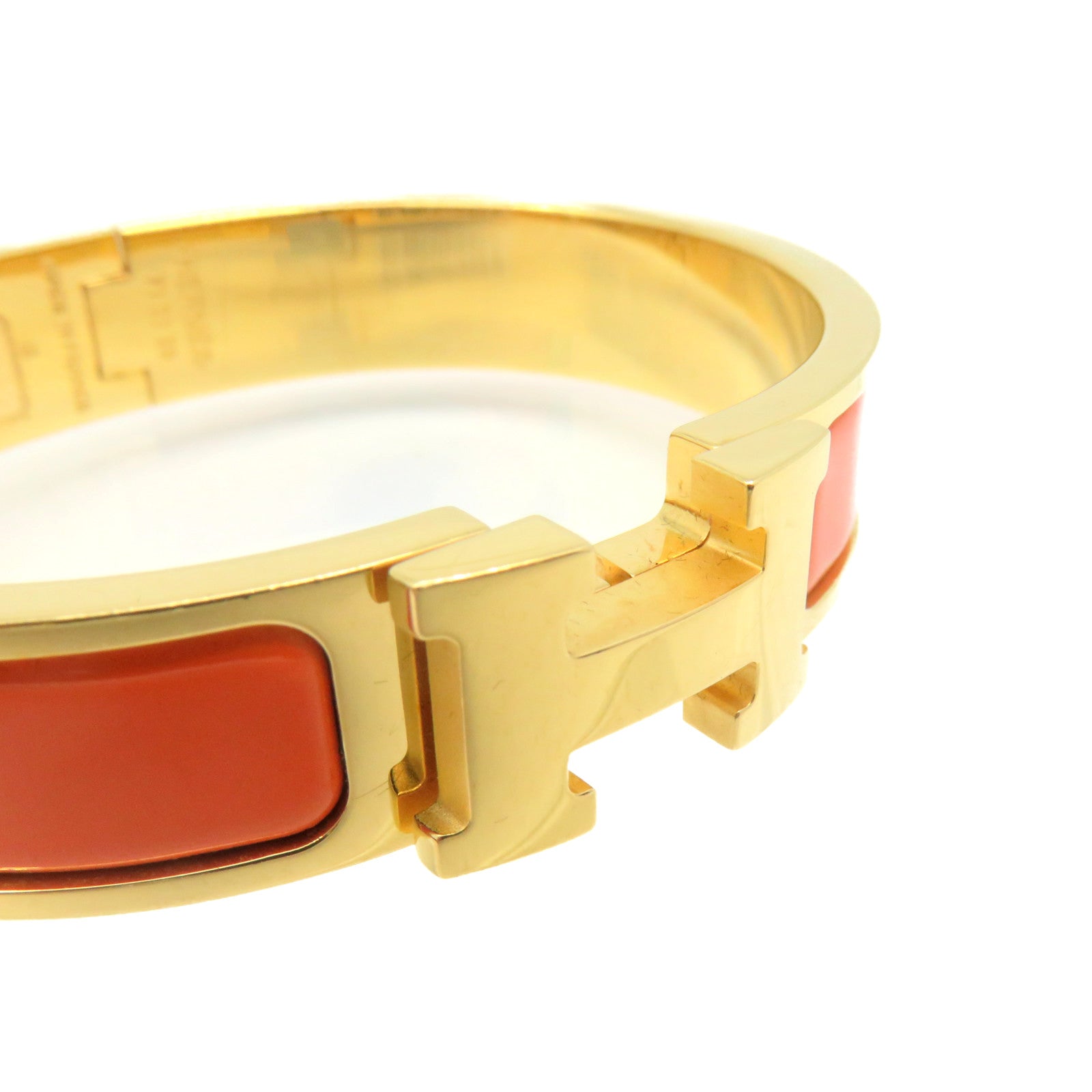 HERMES 金屬/陶瓷Clic-Clac H Bangle金扣手鐲Orange橙色 – Brand Off Hong Kong Online ...