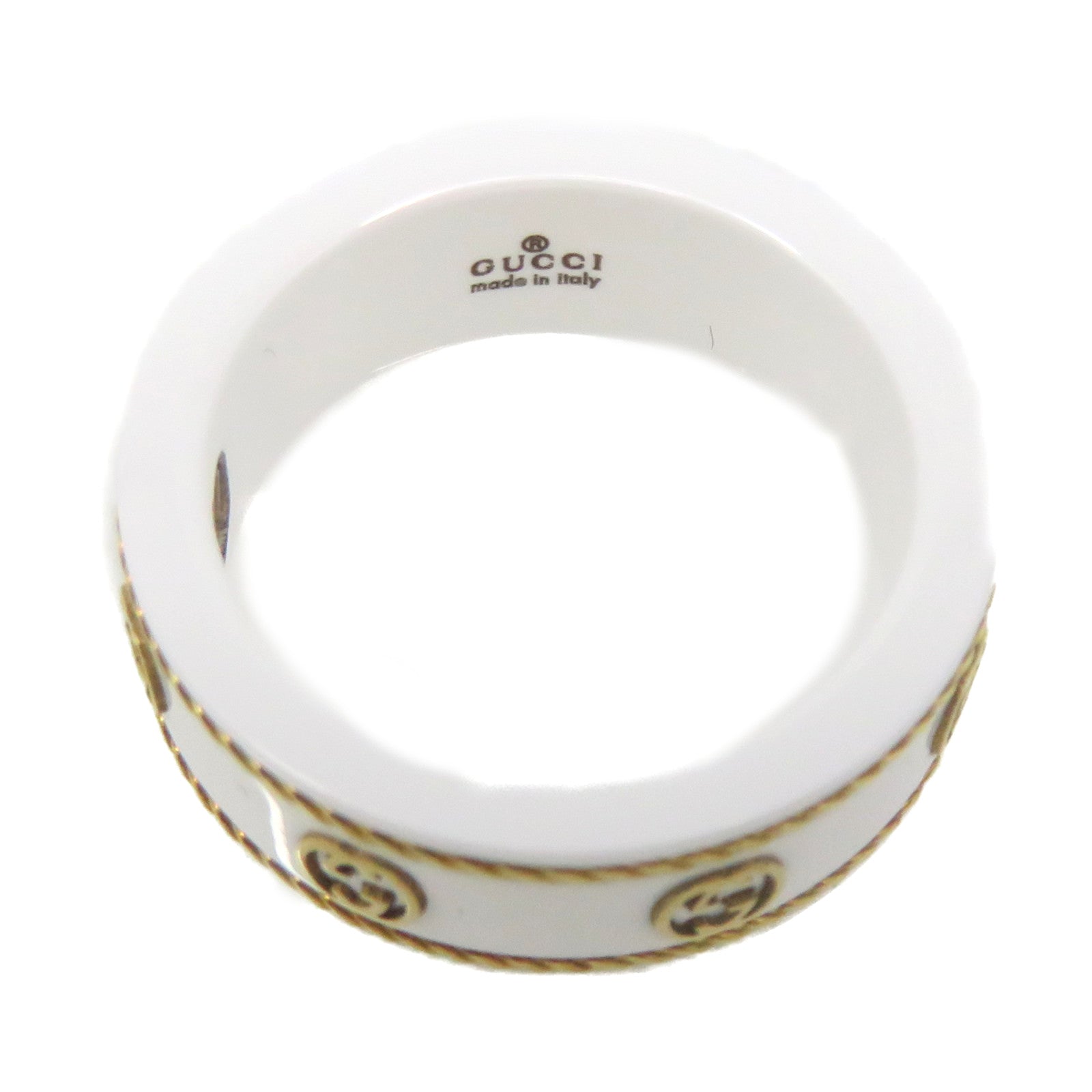 GUCCI [Sharp Discount] 18K Gold/Metal Interlocking G Ring #13 – Brand ...