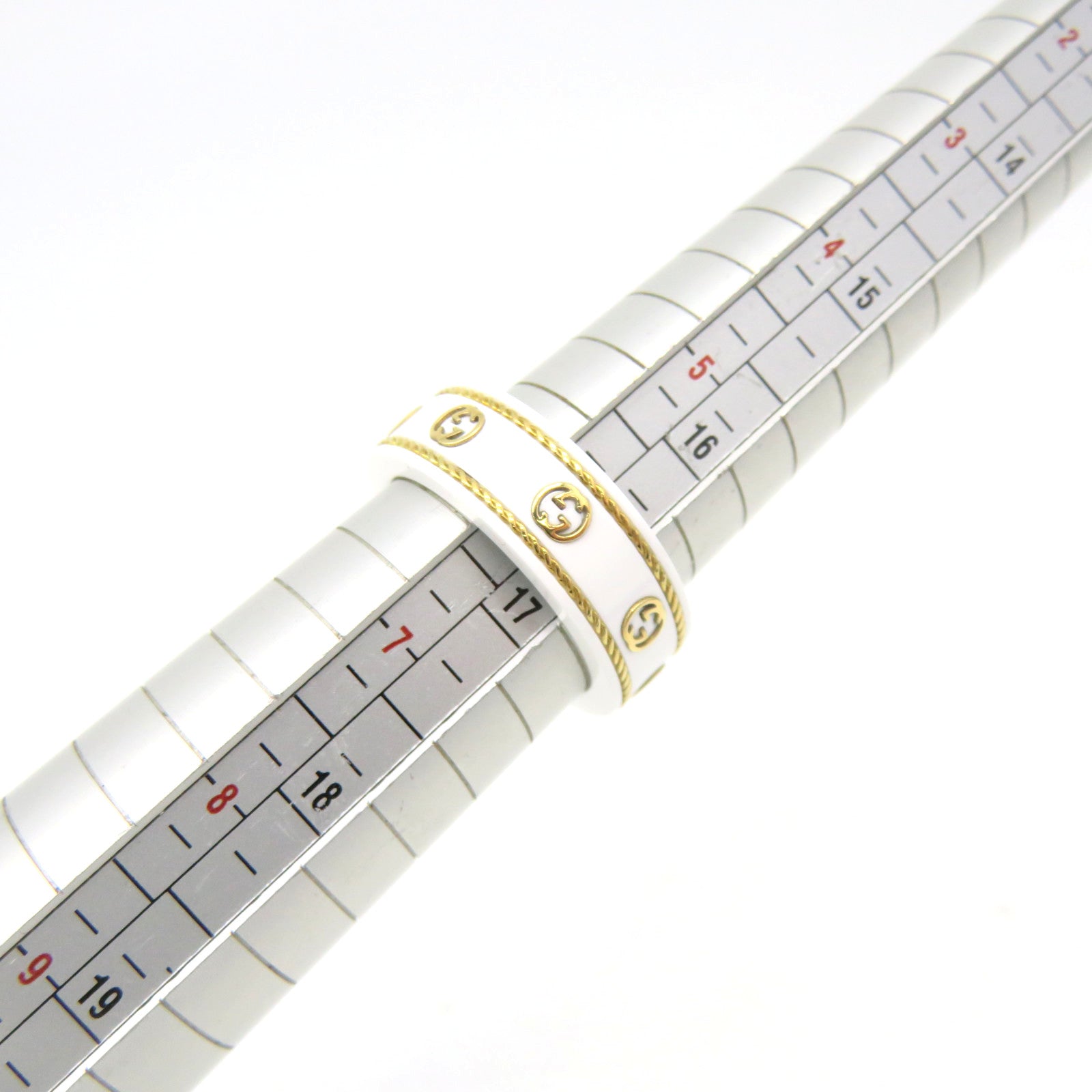 GUCCI [Sharp Discount] 18K Gold/Metal Interlocking G Ring #13 – Brand ...