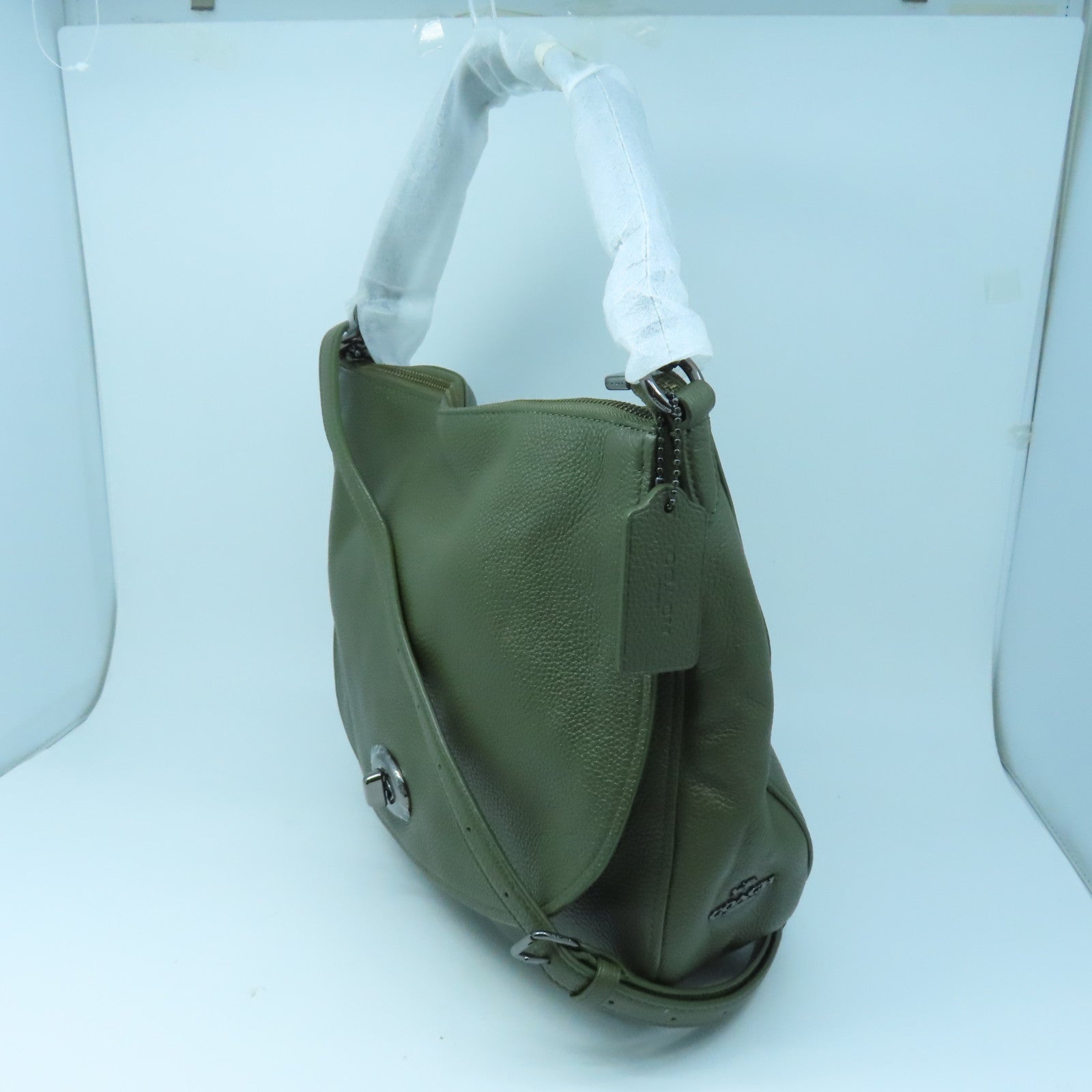 COACH 牛皮皮革Shoulder Bag手挽肩背兩用袋綠色 – Brand Off Hong Kong Online Store