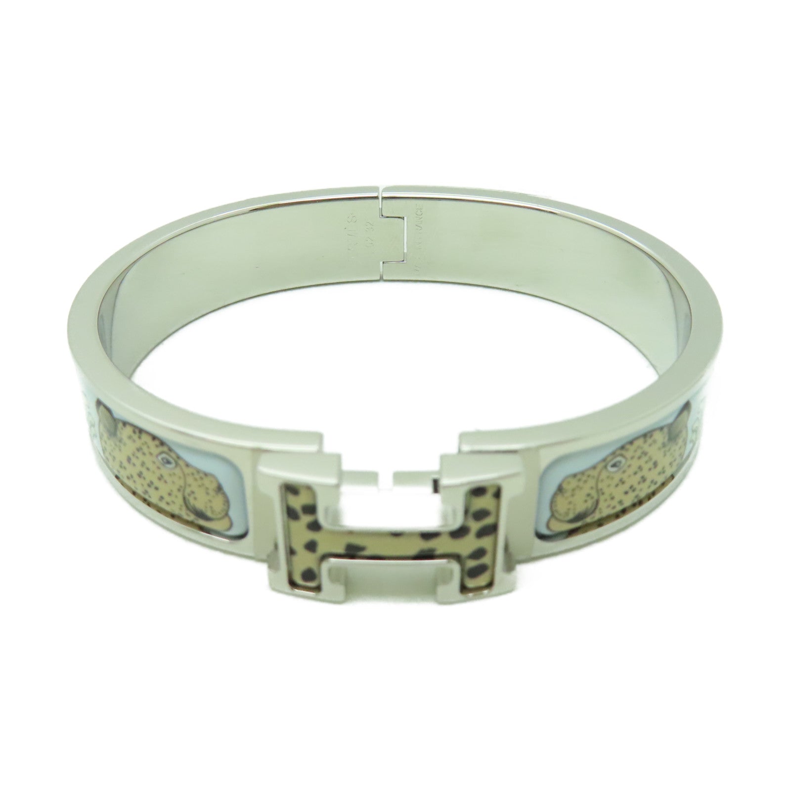 HERMES 金屬/琺瑯Clic H Bracelet銀扣手鐲淺藍色/彩色 – Brand Off Hong Kong Online Store