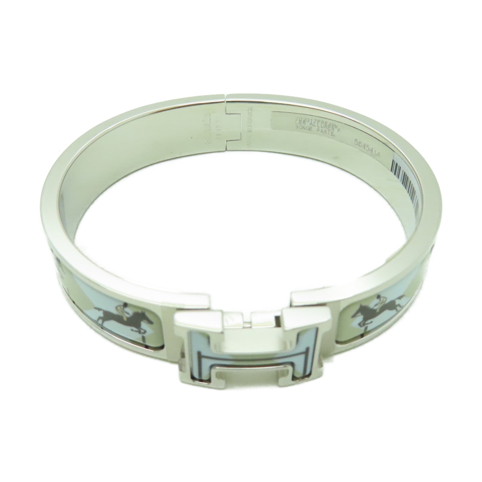 HERMES 金屬/琺瑯Clic H Bracelet銀扣手鐲淺藍色/彩色 – Brand Off Hong Kong Online Store