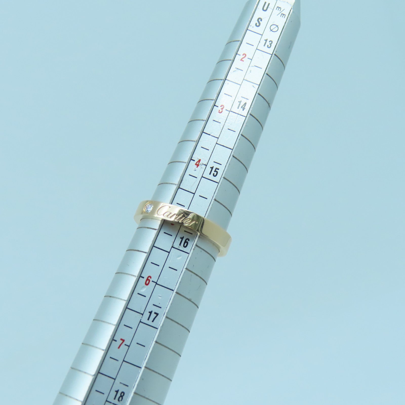 CARTIER 18K玫瑰金C DE Ring 1 Diamond Ring钻石戒指#49 US#5 – Brand Off Hong ...